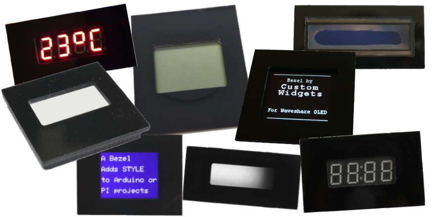 Display Bezels for Arduino, PI, other electronic projects