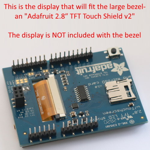Bezel to fit Adafruit module with ILI9341 TFT