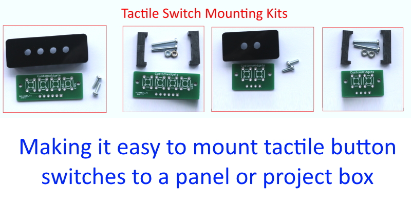 Panel mount kits for tactile buttons with optional Bezel