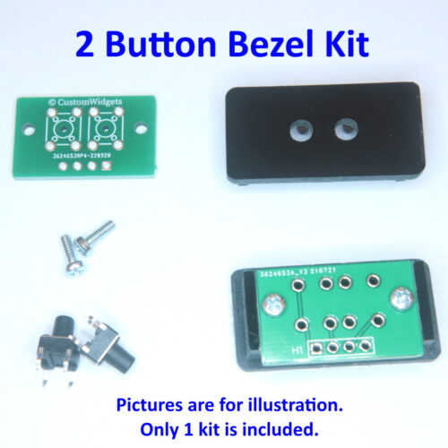Panel mount kits for tactile buttons with optional Bezel