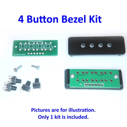 Panel mount kits for tactile buttons with optional Bezel