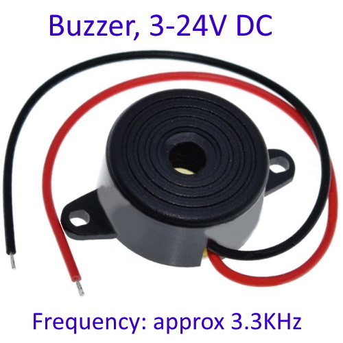A terrific buzzer 2-24V DC for many electronic projects