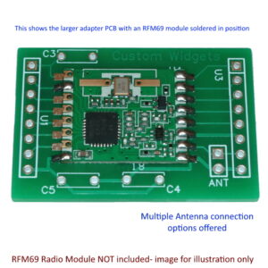 RFM69 Adapter PCB, 2mm to 2.54mm layout converter