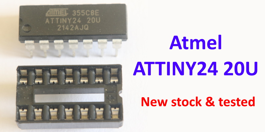 ATTINY24 20U DIP14 package. Atmel MCU microcontroller