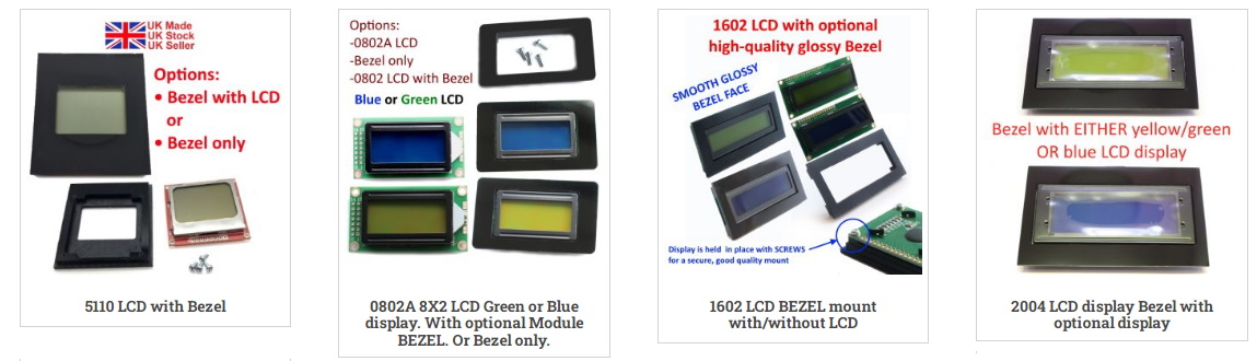 Bezels and accessories - LCD