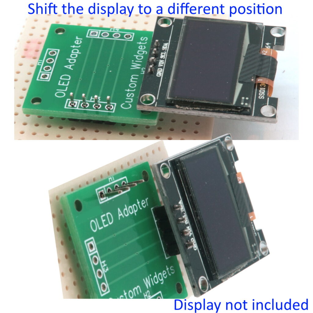 OLED Positioning Adapter PCB for IIC/I2C OLED displays
