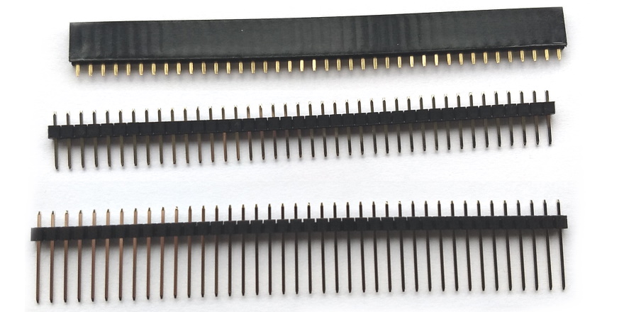 Header connectors, 2.54mm pitch, 40 Pin